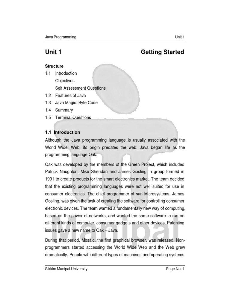 Unit 1 Getting Started Pdf Java Virtual Machine Java Programming 0406