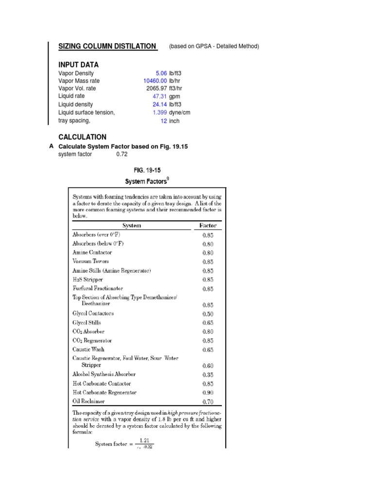Fractionation Column Calculation | PDF | Distillation | Chemical ...