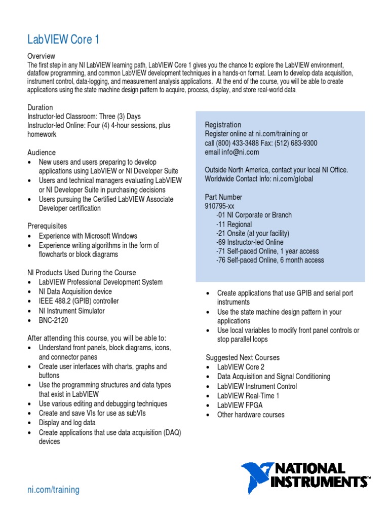 Labview Core 1 | PDF | Control Flow | Computer Programming