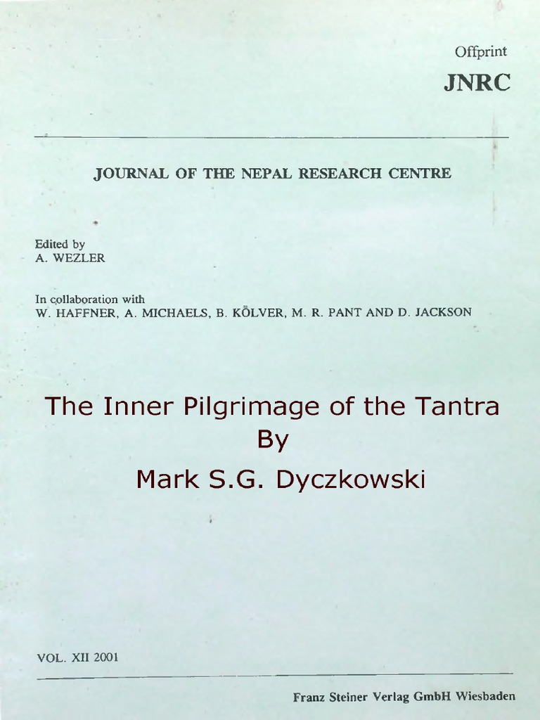 Dyczkowski Mark S G Inner Pilgrimage of The Tantra 59p | PDF | Indian ...