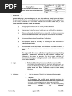 Sop 6 Calibration Of Vernier Calliper Gauges: Laboratory For Production ...