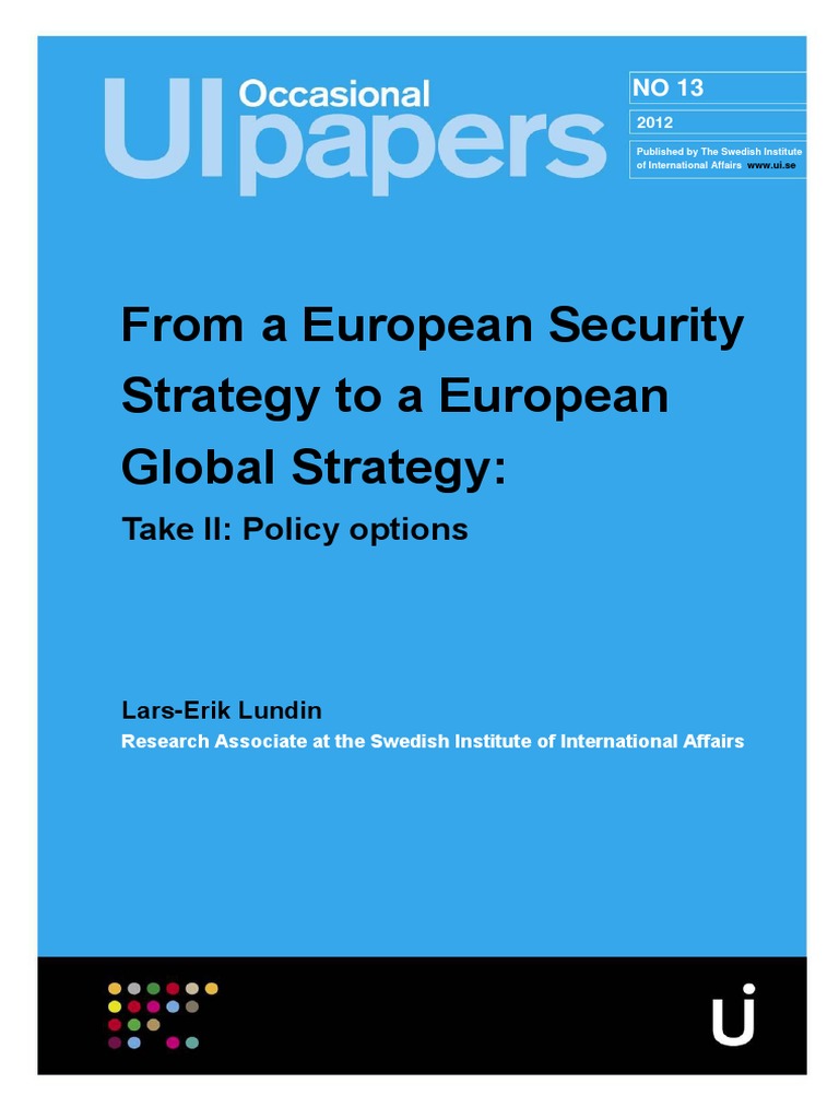 From A European Security Strategy To A European Global Strategy | PDF ...