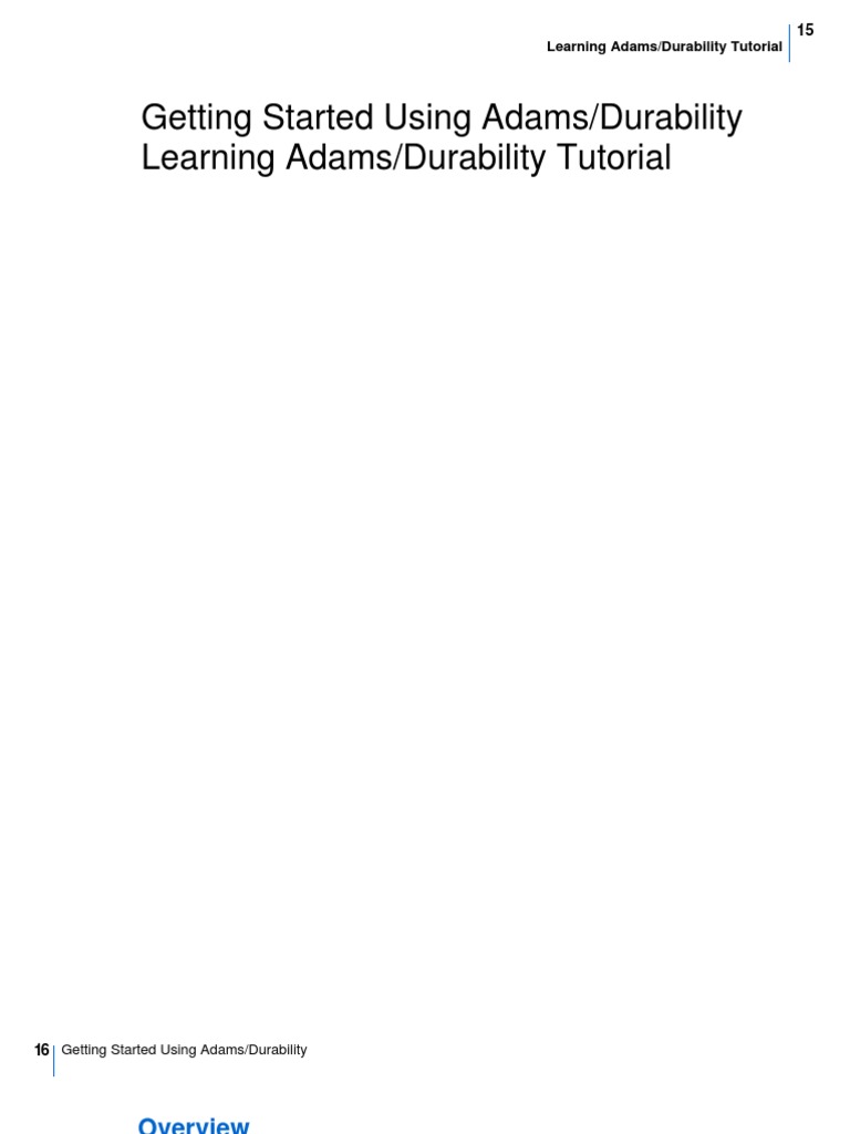 Getting Started Using Adams Durability MDR3 | PDF | Directory (Computing) | Stress (Mechanics)