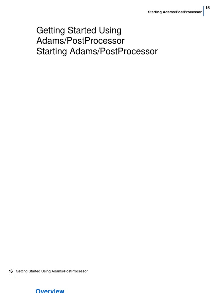 Getting Started Using Adams Post Processor MDR3 | PDF | Dialog Box | Computer File
