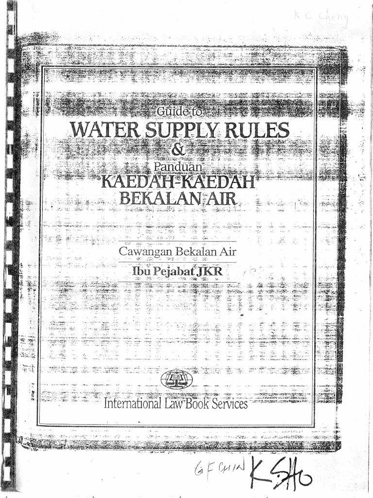 Water Supply Rule - JKR Requirement | PDF