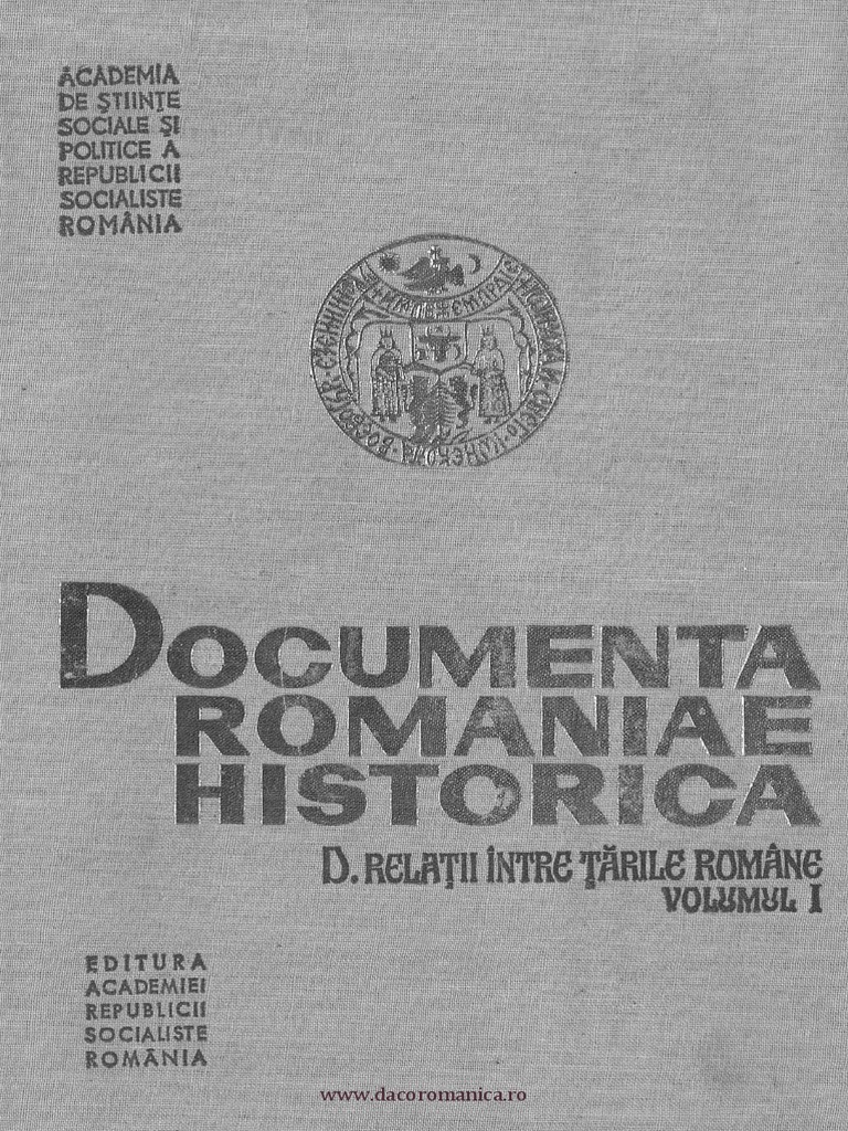 Documenta Romaniae Historica | PDF