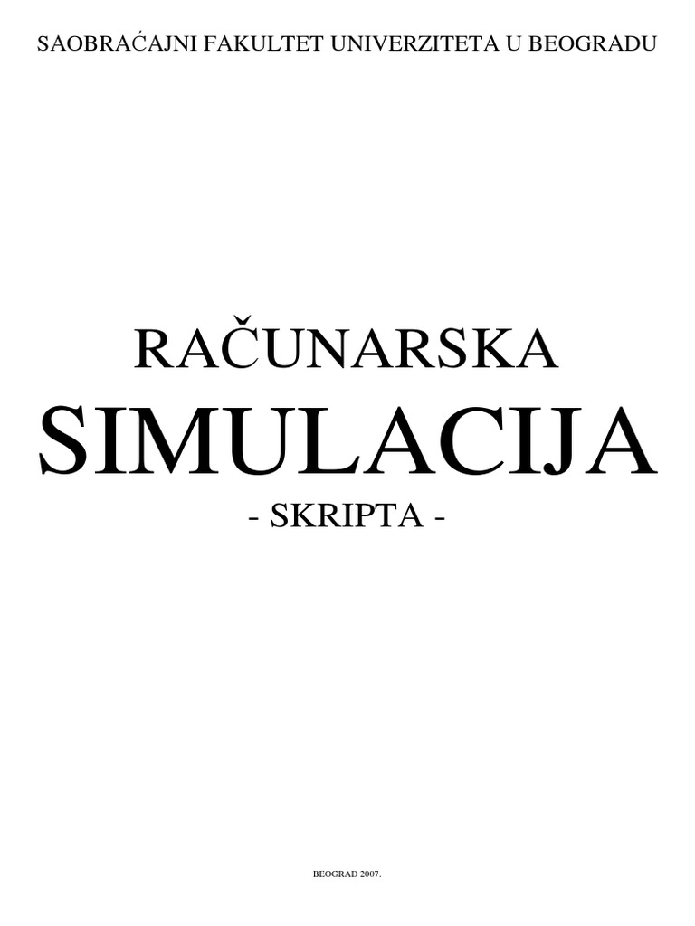 RACUNARSKA SIMULACIJA Skripta | PDF