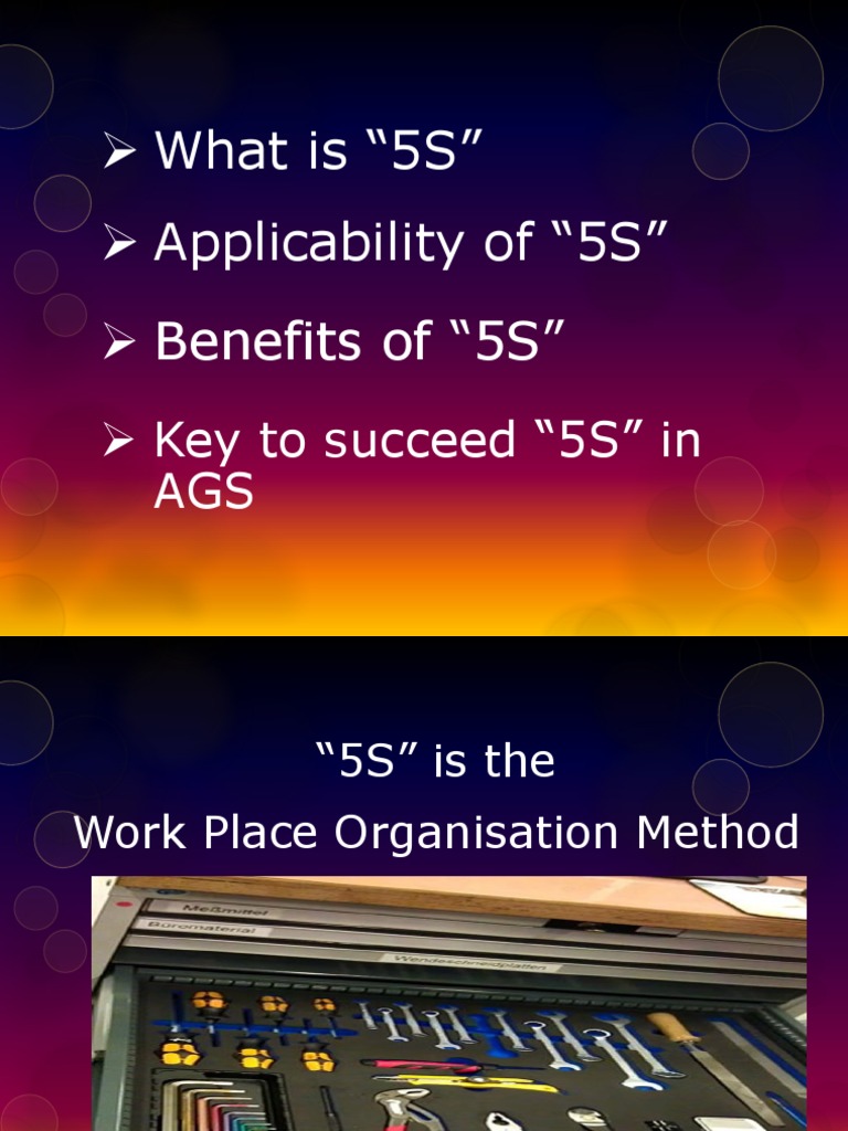 Applicability of "5S" What Is "5S": Key To Succeed "5S" in AGS | PDF | Computing And Information ...