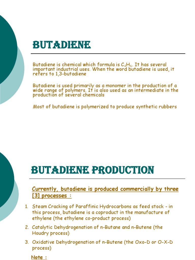 Butadiene Presentation | PDF | Cracking (Chemistry) | Ethylene