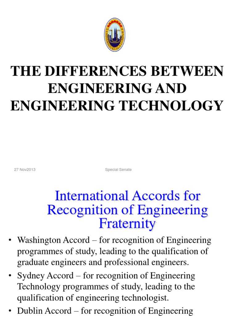 Engineering Vs Engineering Tech From Prof ASH | PDF | Vocational Education | Engineering