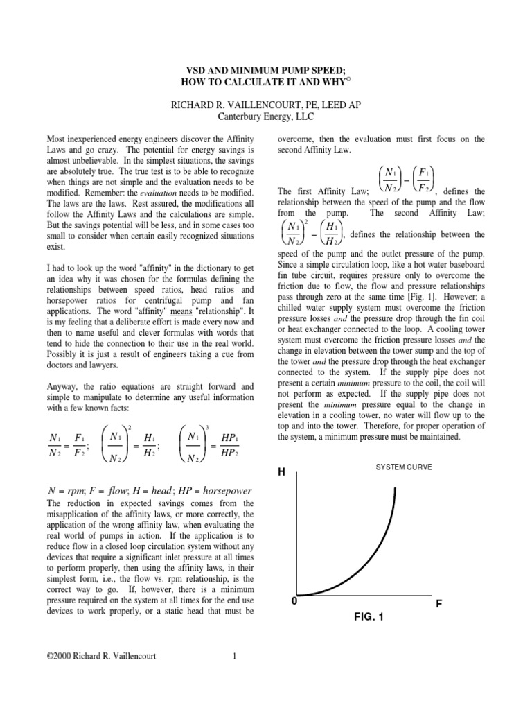 VFD Minimum Speed Equation | PDF