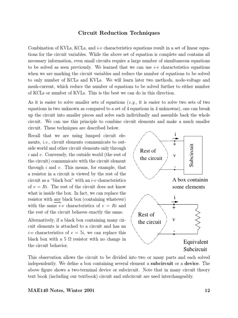 Circuit Reduction | PDF | Series And Parallel Circuits | Electrical ...