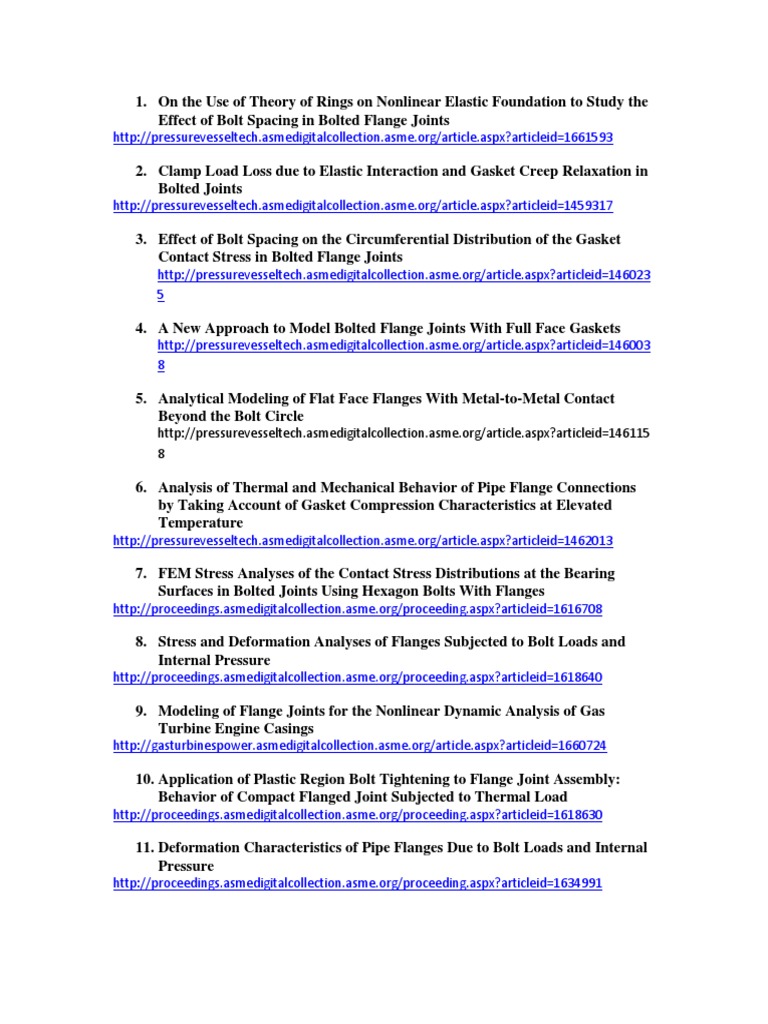 Flange ASME Papers | PDF | Stress (Mechanics) | Mechanical Engineering