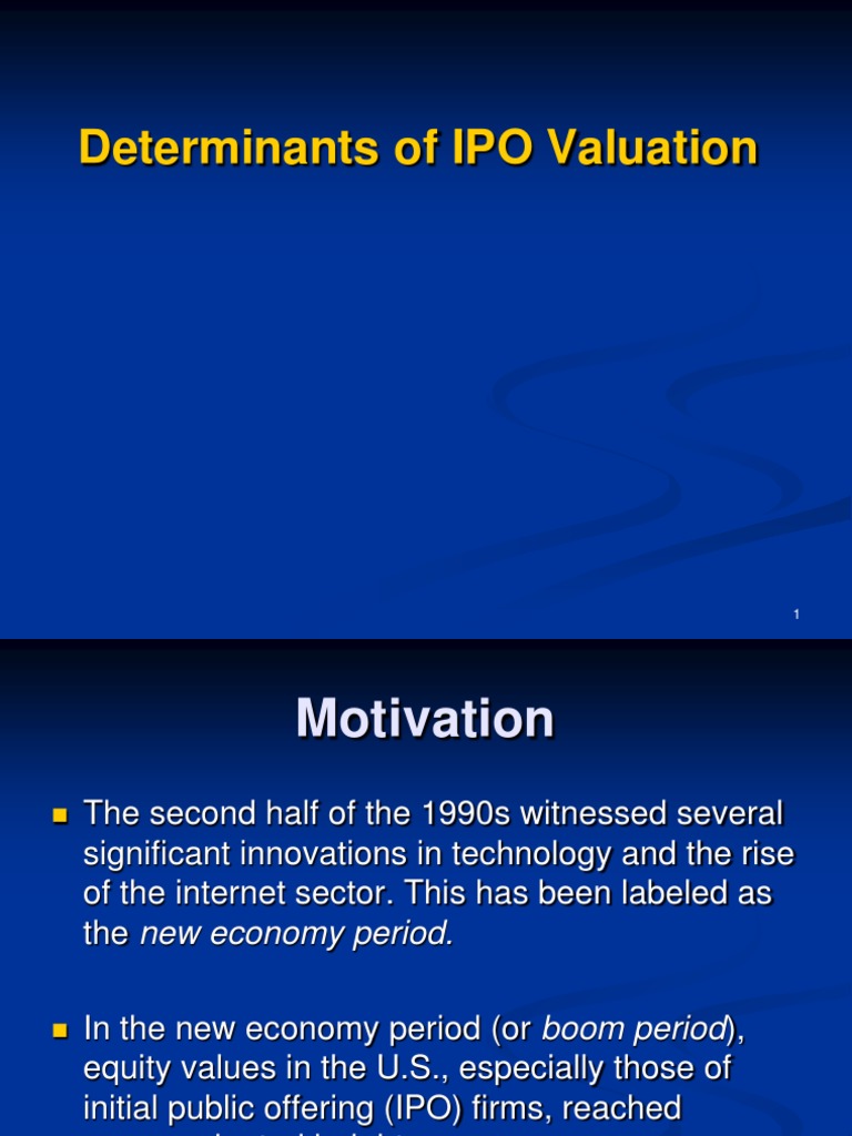 Determinants of IPO Valuation | PDF | Valuation (Finance) | Venture Capital