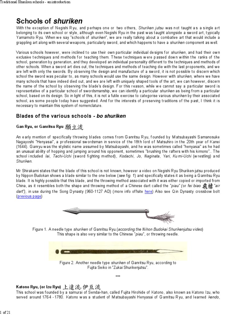 Traditional Shuriken School1 | PDF | Japanese Martial Arts | Combat Sports