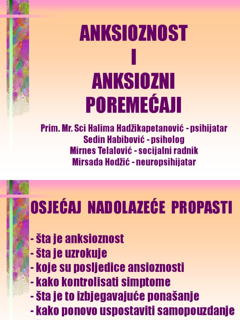 Anksioznost I Anksiozni Poremećaji | PDF