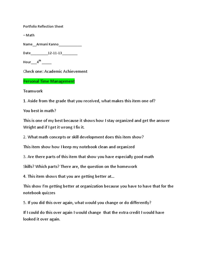 Math Portfolio | PDF | Career & Growth | Finance & Money Management
