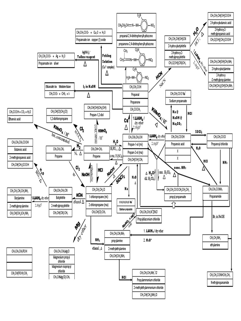 Mind Map of Organic Chemistry | PDF | Chloride | Sodium