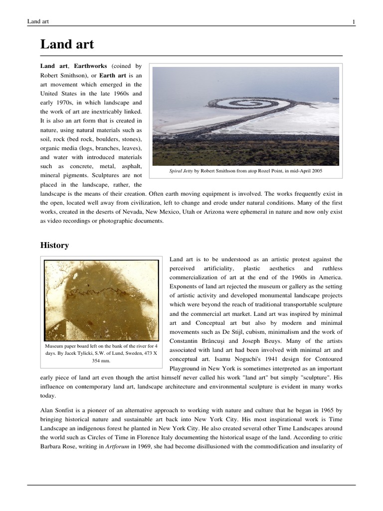 Land Art | PDF | Communication Design | Contemporary Art