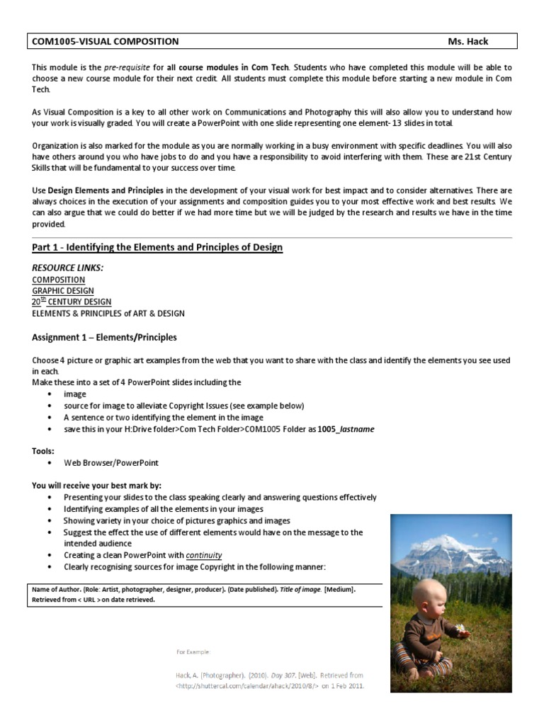 COM1005 Visual Composition | PDF | Typefaces | Composition (Visual Arts)