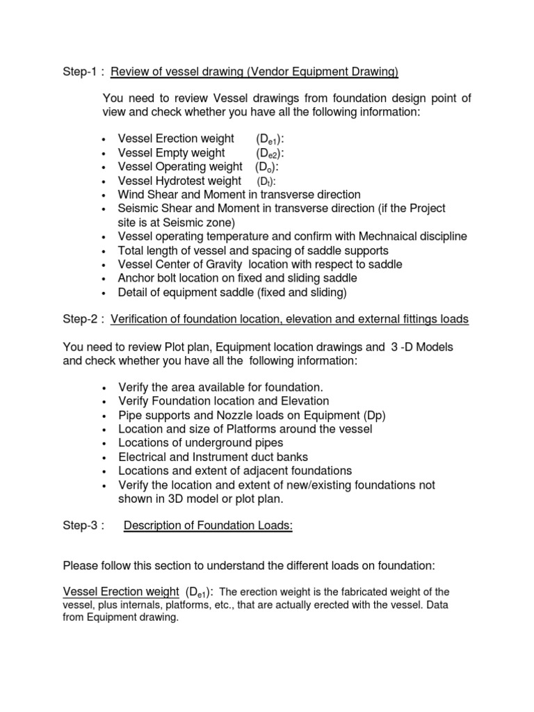 Horizontal Vessel Foundation Design Guide | PDF | Friction | Shear Stress