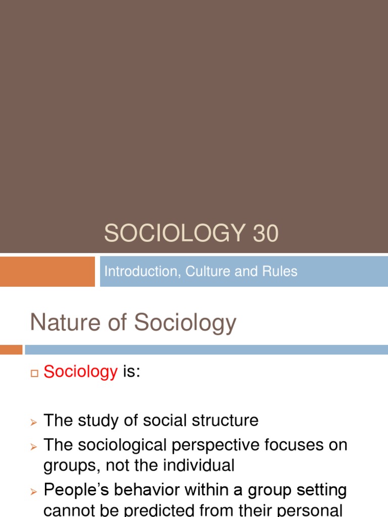 Sociology: Culture, Norms, and Theories | PDF | Norm (Social) | Sociology