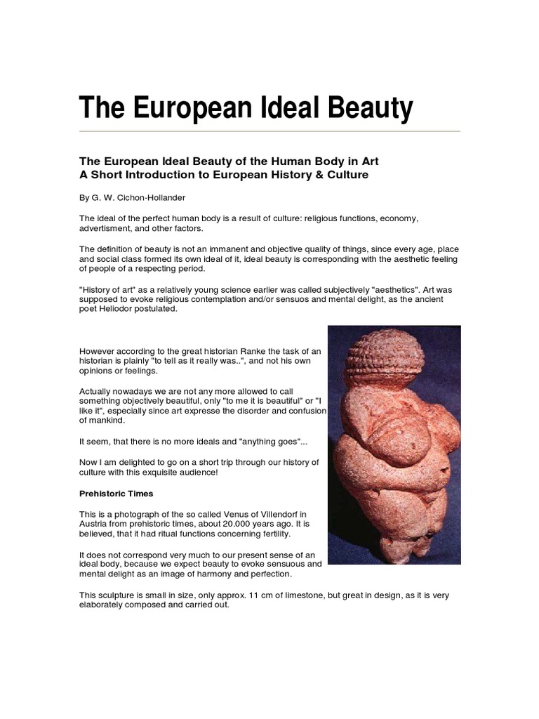 European Ideals of Beauty in Art | PDF | Renaissance | Aesthetics