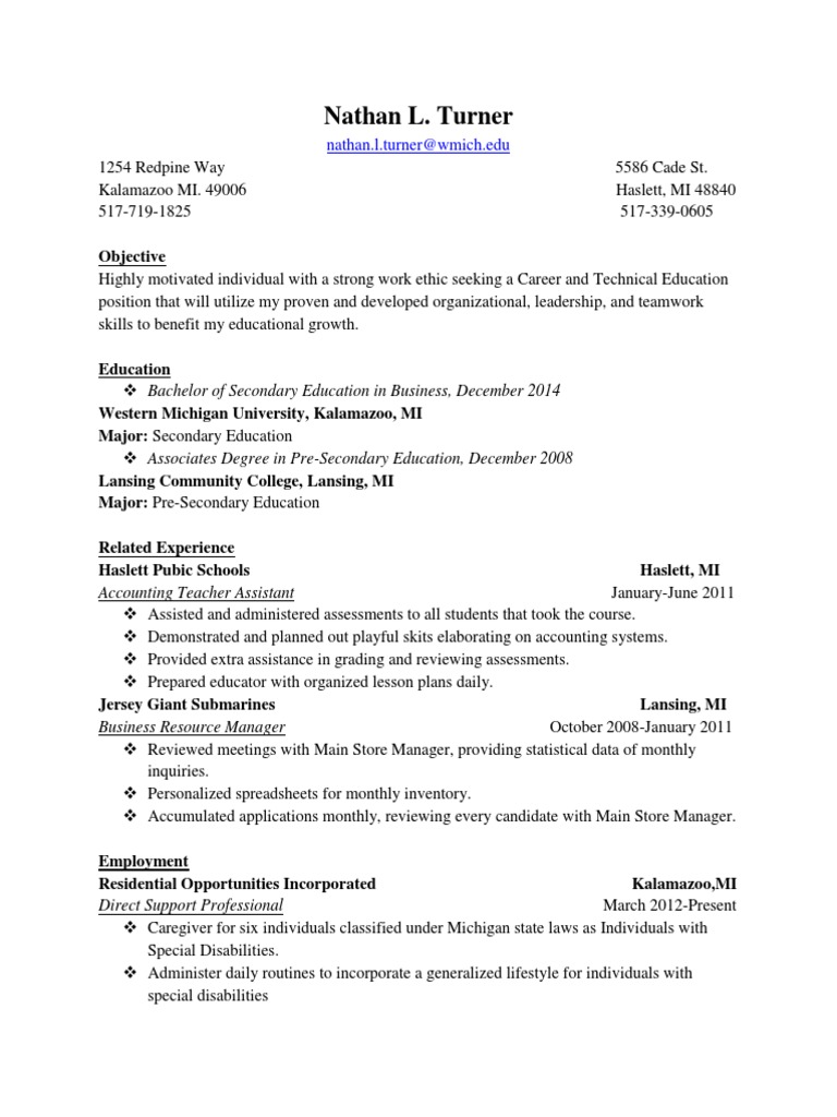 Resume 2 | PDF