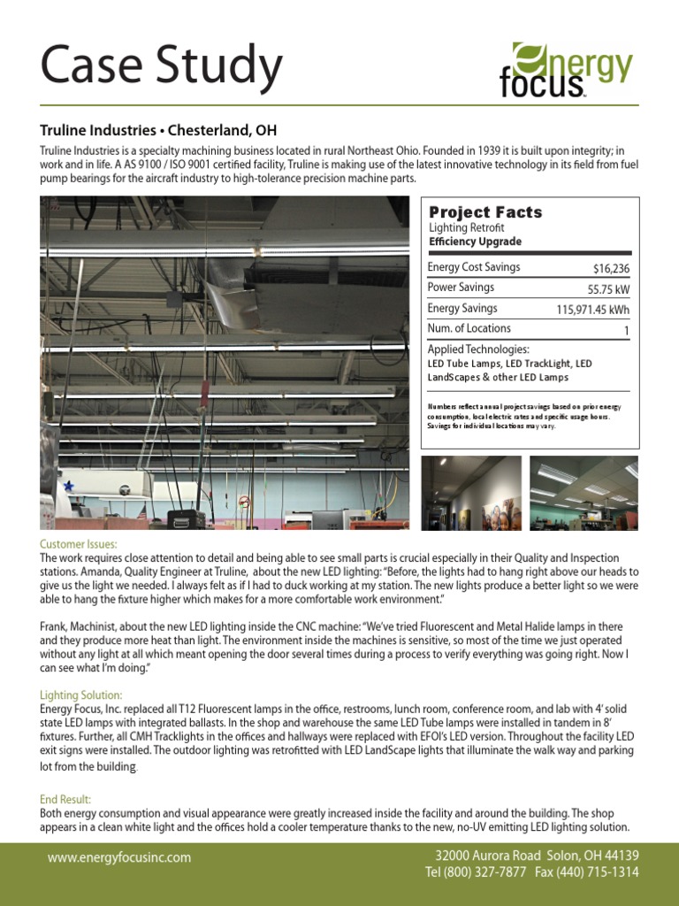 Truline Industries LED Lighting Case Study | PDF | Lighting | Light ...