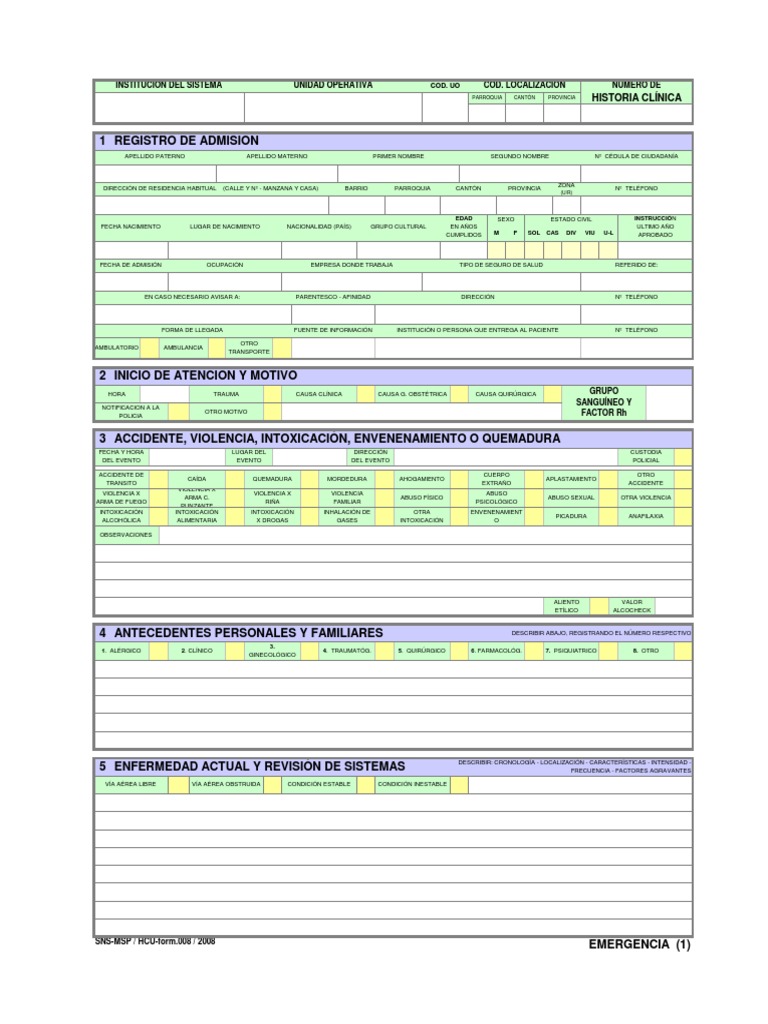 Form. 008 Emergencia