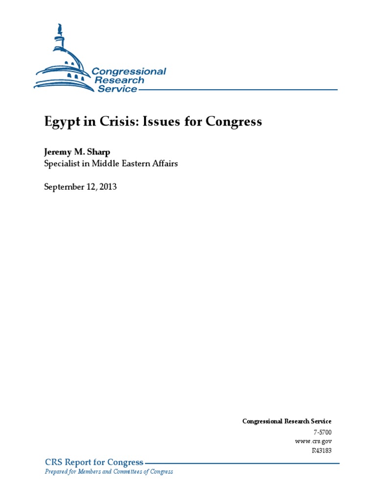 Egypt in Crisis, CRS | PDF | Mohamed Morsi | Egypt
