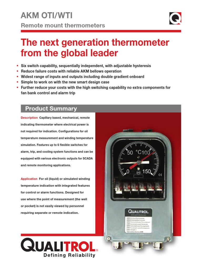 Qualitrol AP Akm Oti Wti | PDF | Switch | Thermometer