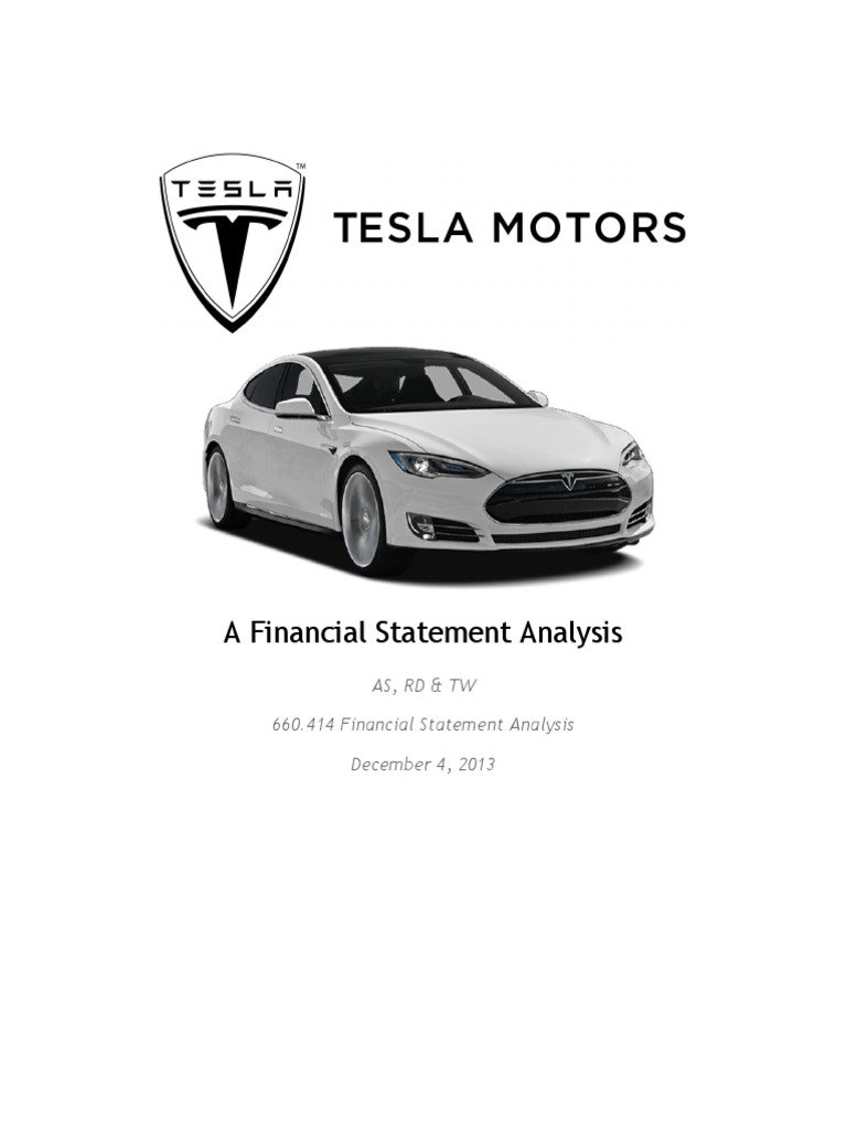 Tesla Motors: A Financial Statement Analysis | PDF | Electric Vehicle ...