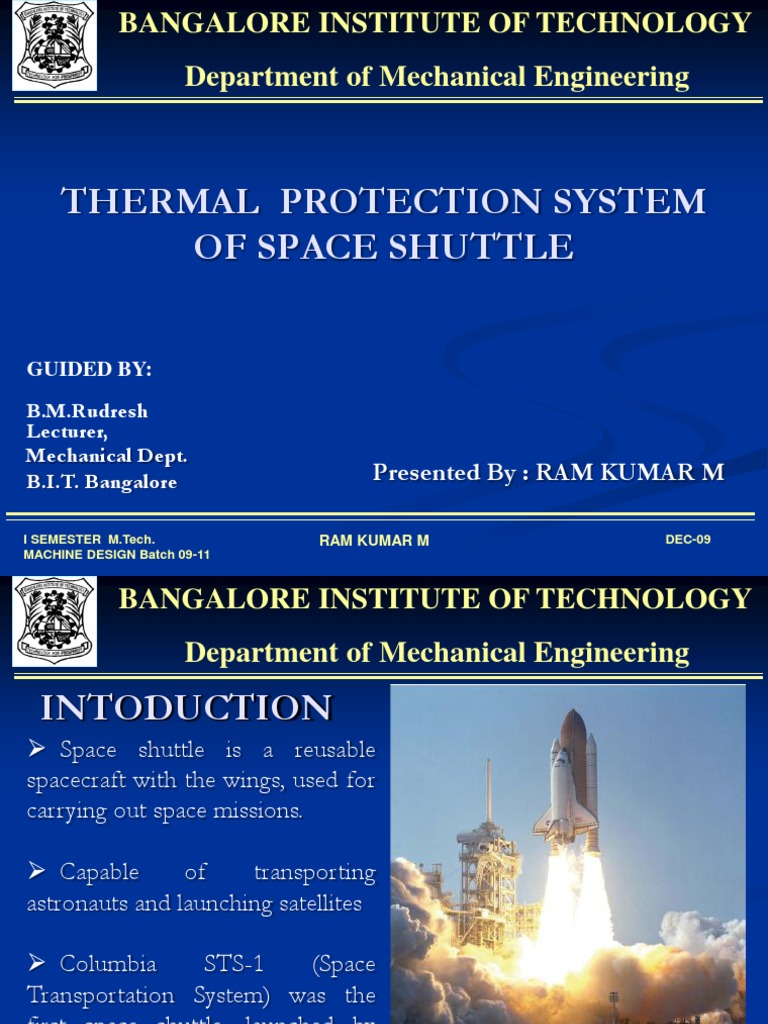 Analysis of the Thermal Protection System of the Space Shuttle | PDF ...