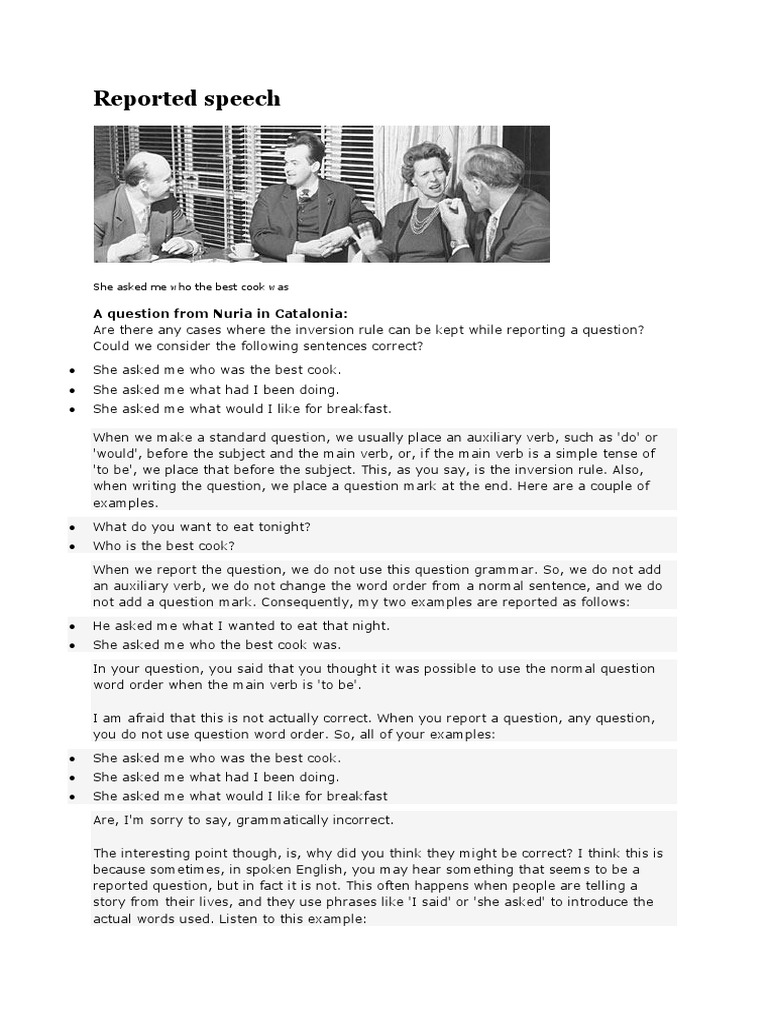 Reported Speech: Understanding the Correct Grammar for Reporting ...