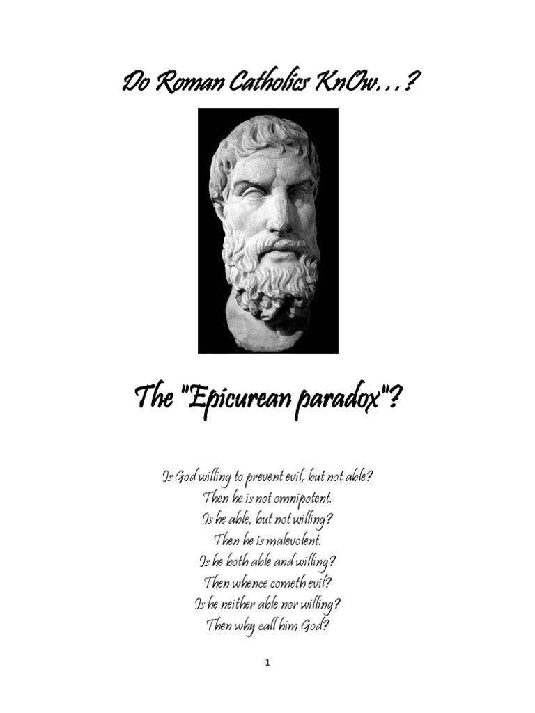Do Roman Catholics KnOw The Epicurean Paradox? | PDF | Metaphysics ...