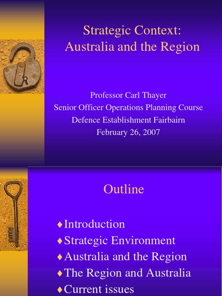 Thayer Australia's Strategic Context | PDF | Australia | China