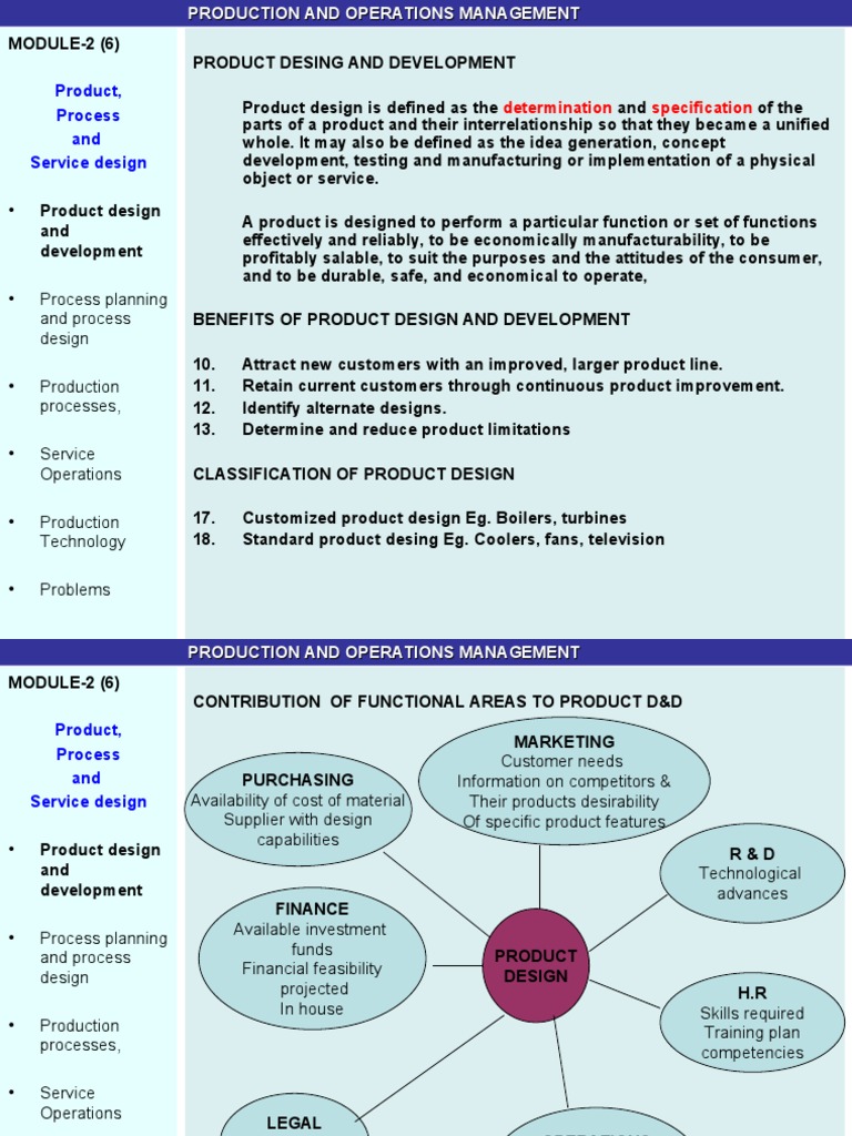 Product Process and Service Design | PDF | Business Economics | Industries