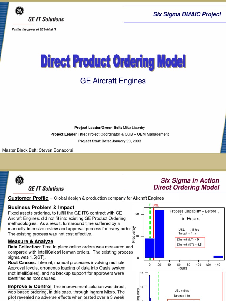 Product Order Cycle Time Six Sigma Case Study | PDF