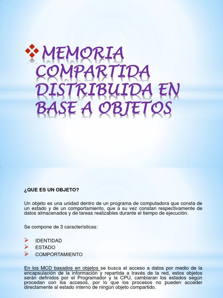Memoria Compartida Distribuida en Base A Objetos | PDF | Objeto ...