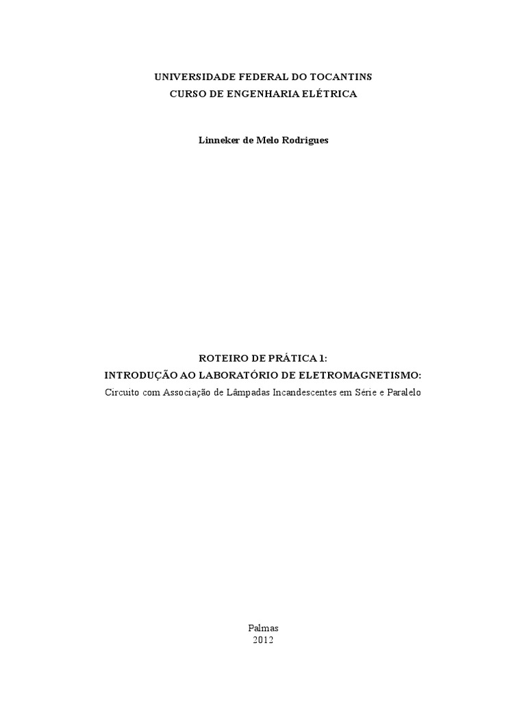 Relatório 1 Eletromag | PDF | Rede elétrica | Eletricidade