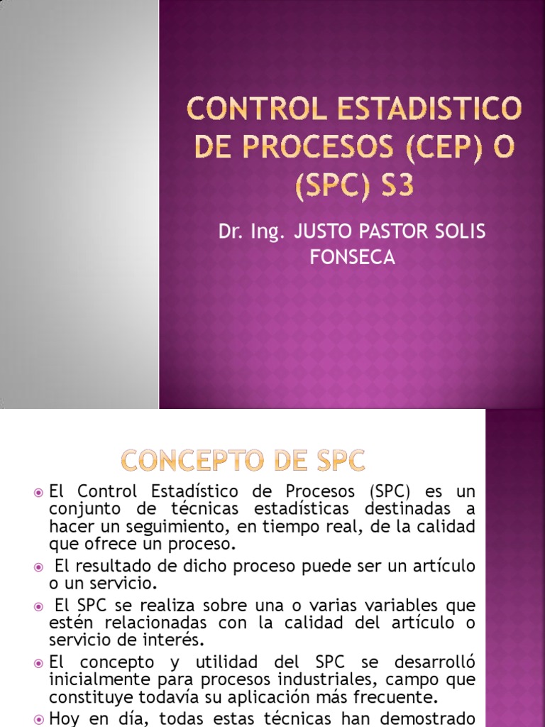 Control Estadistico de Procesos (Cep) o SPC | Descargar gratis PDF | Dispersión estadística ...