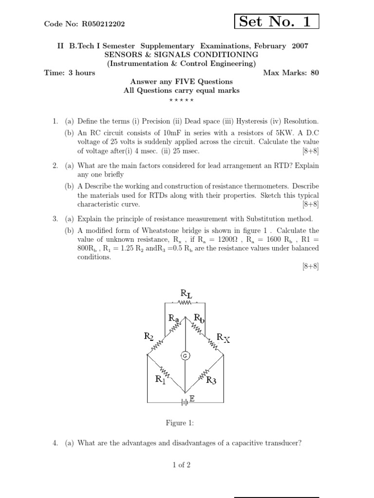r050212202 Sensors Signals Conditioning | PDF | Capacitor | Amplifier