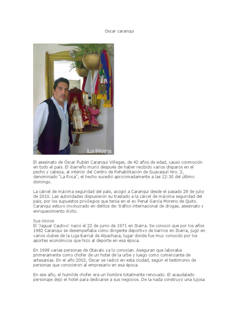 Oscar Caranqui | PDF | Policía | Prisión