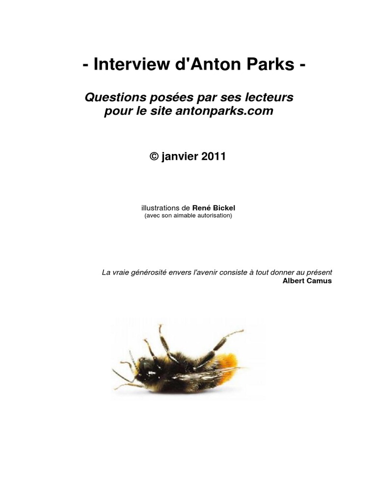 Anton Parks 2010 | Abeilles | Osiris