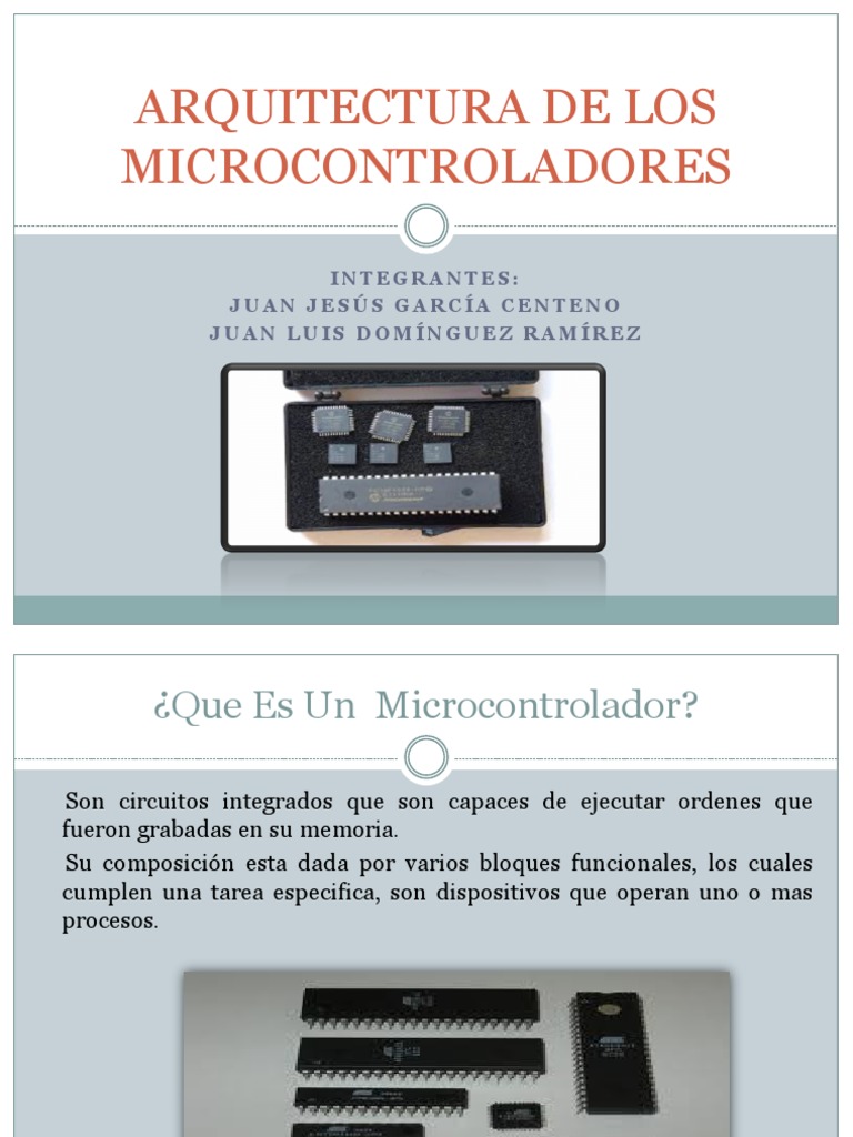 Arquitectura de Los Microcontroladores | PDF | Microcontrolador | Unidad Central de procesamiento