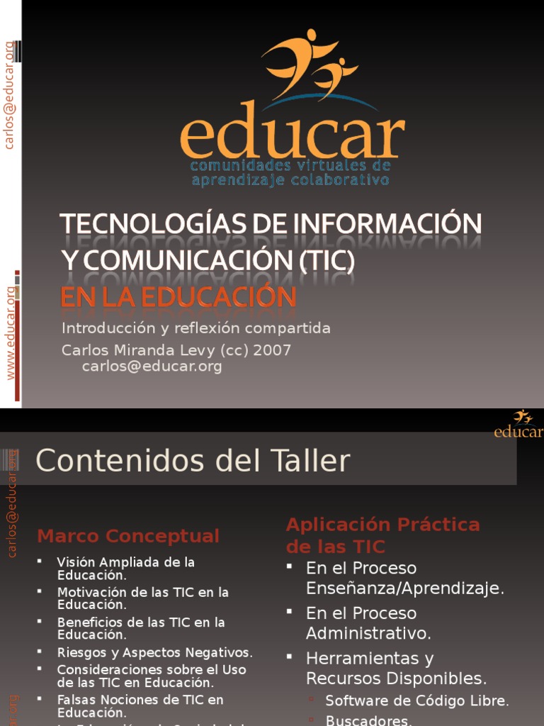 Tecnología De La Información Y Comunicación Tic En La Educación Pdf