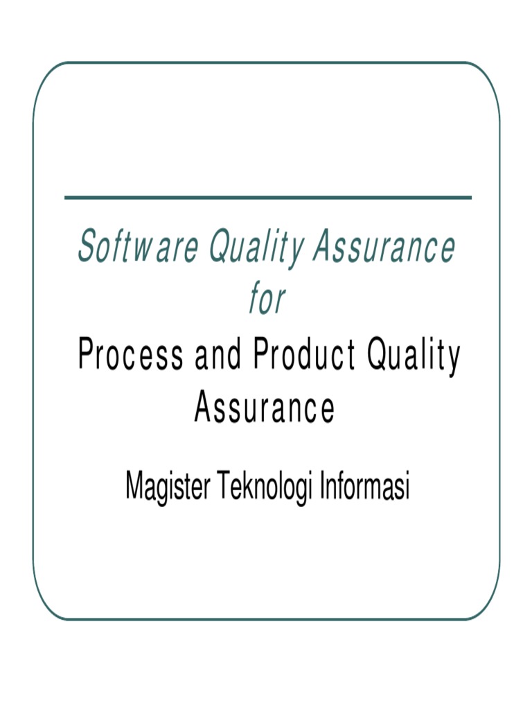 10.process Product Quality Assurance | PDF | Software Quality | Quality ...
