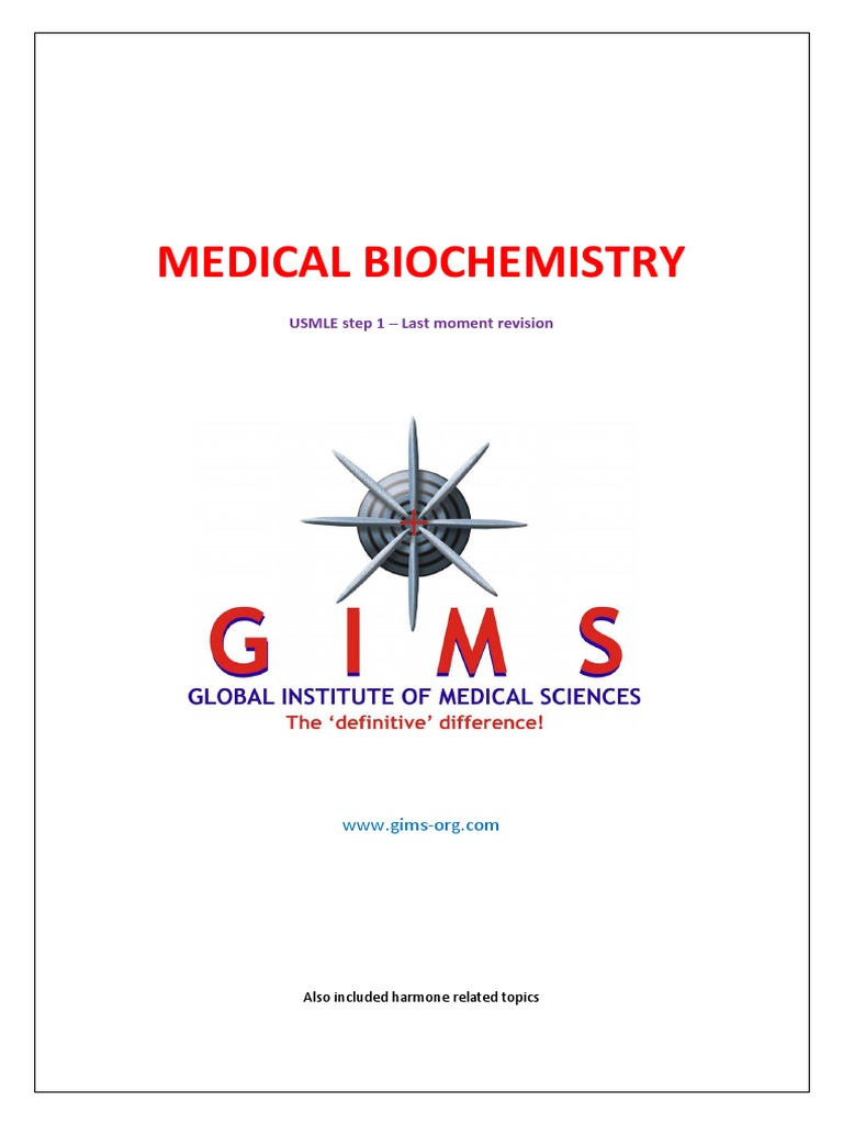 Usmle Medical Biochemistry | PDF | Cholesterol | Biology