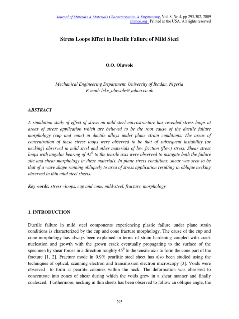 Stress Loops in Mild Steel Failure Analysis | PDF | Fracture ...